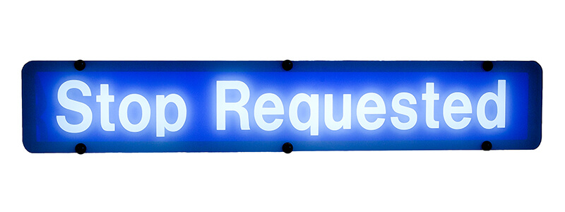 LED Bus Stop Signs | Stop Requested Signs - Transign